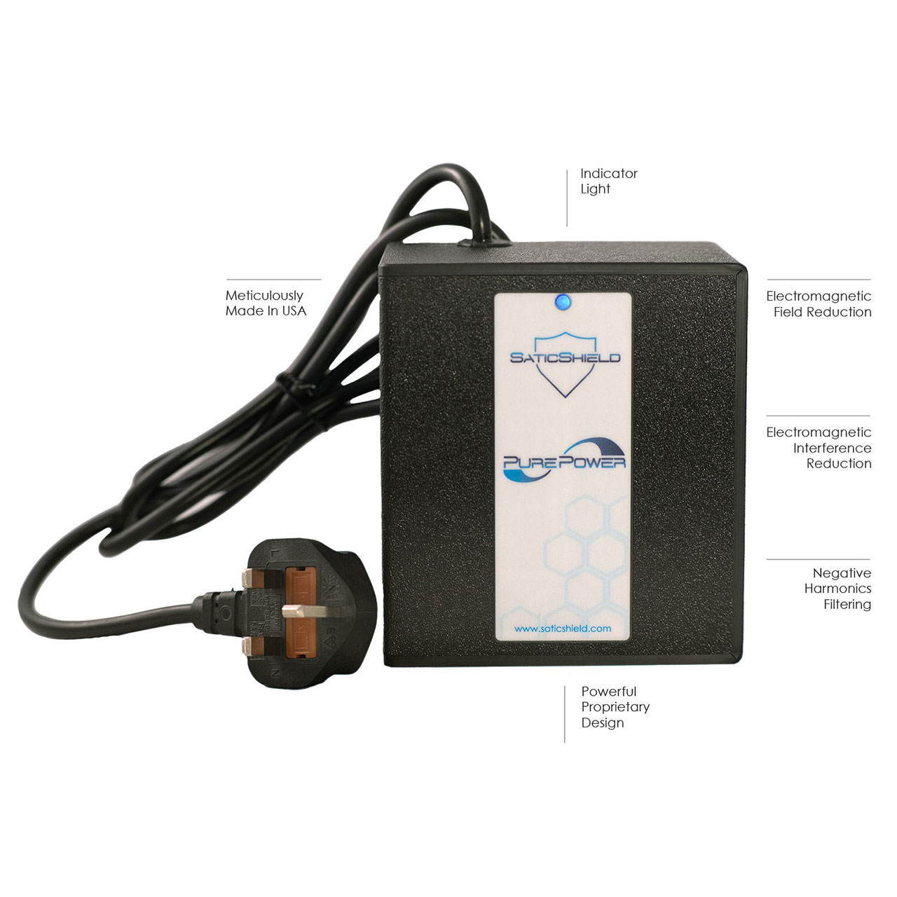 Bundle: 3 Pure Power Plug-in & EMI Line Monitor - SaticShield